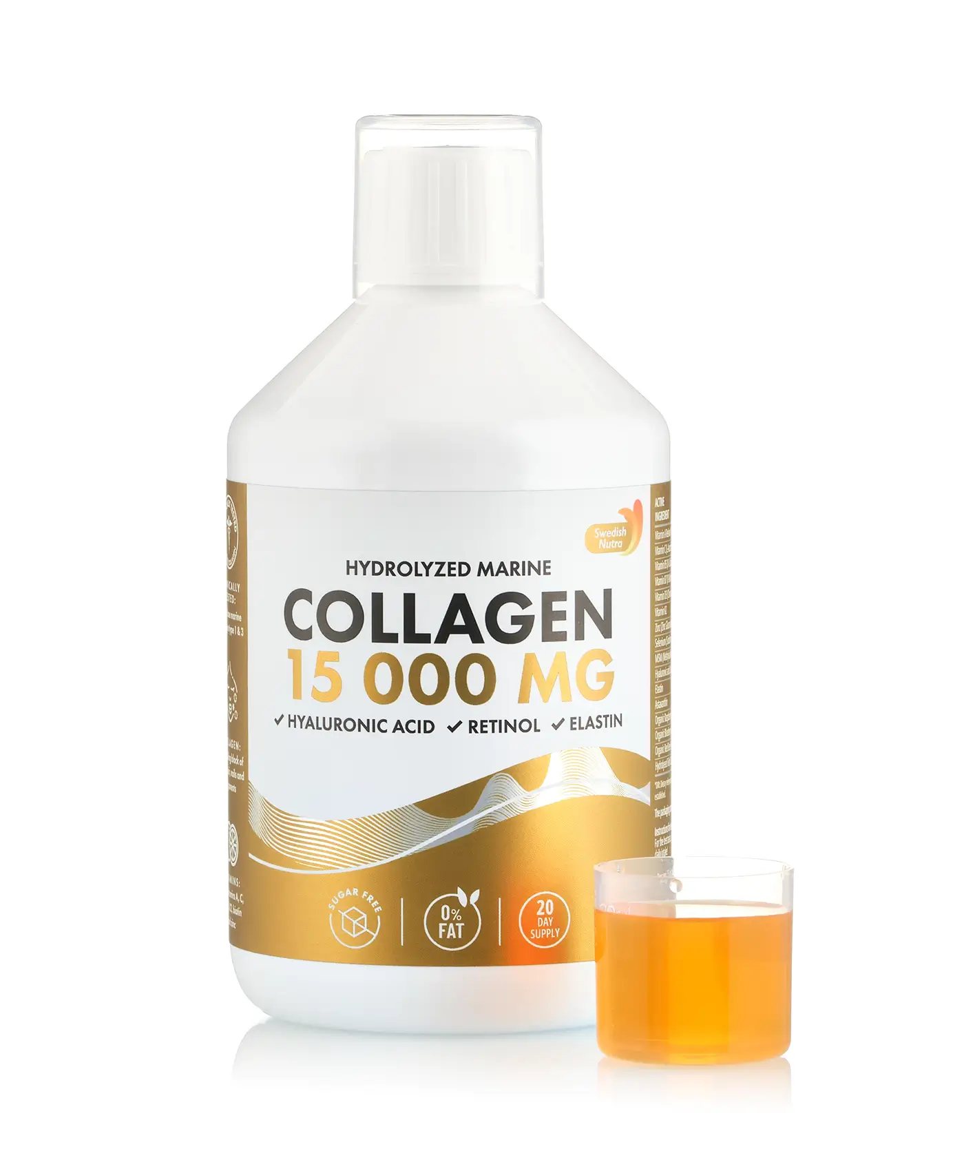 Colagen Hidrolizat Lichid 15 000 Mg Tip 1 si 3 Super Concentrat + Acid ...